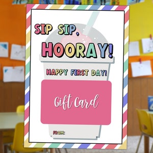 First Day of School Teacher Gift Card Holder, Back to School Teacher ...