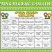 Spring Reading Challenge for Kids, Reading Printable Activities, Kids ...