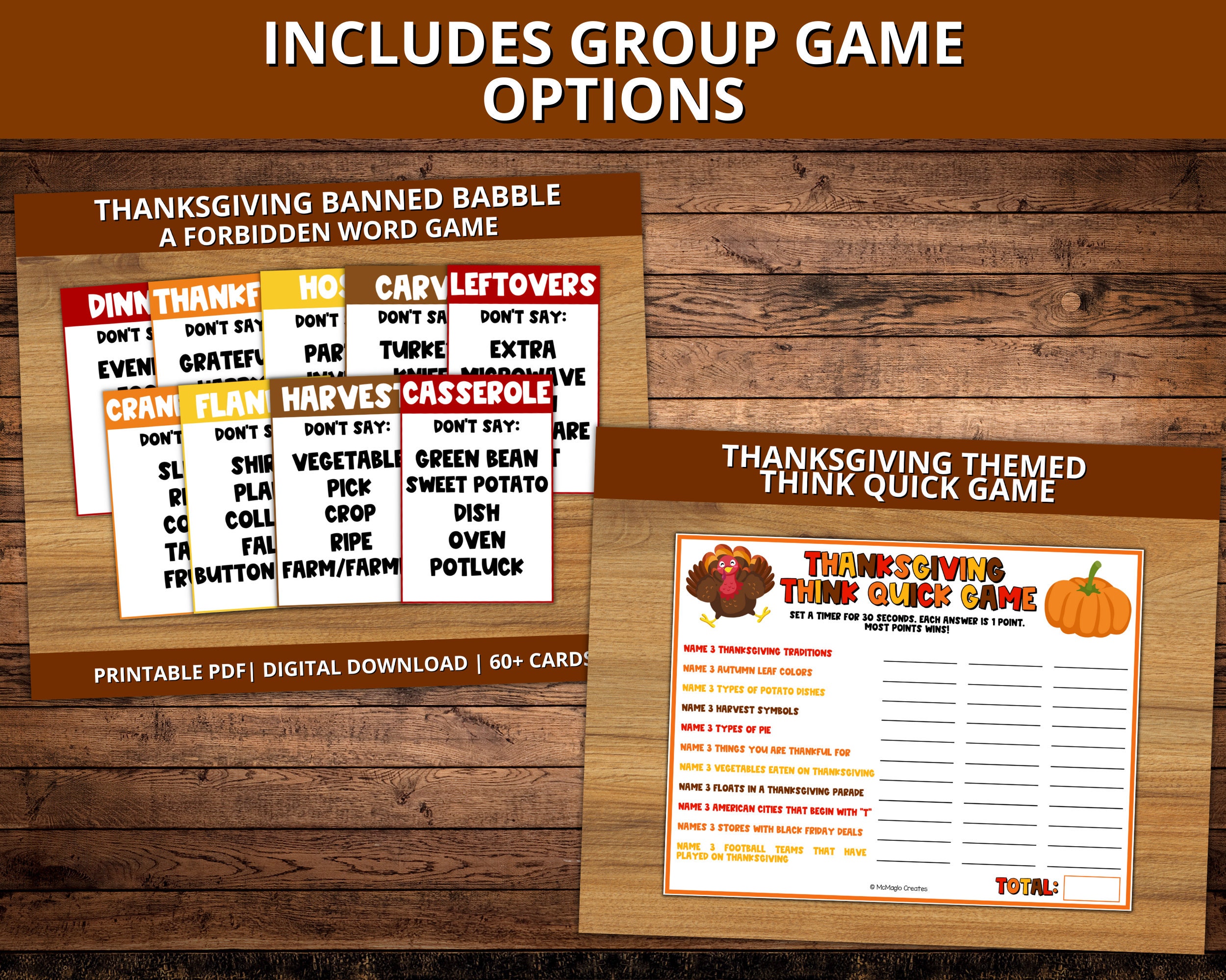 Thanksgiving Games and Activities, Thanksgiving Party Game, Fun ...