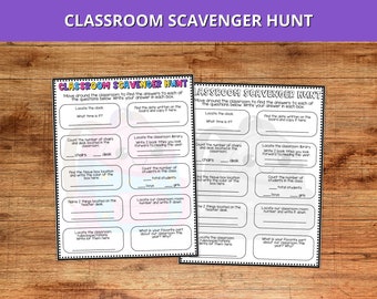 Printable Back to School Scavenger Hunt, First Day of School Game, Back ...