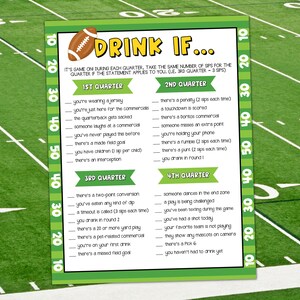 Football Drink If Game, Adult Drinking Game for Football Party - Etsy