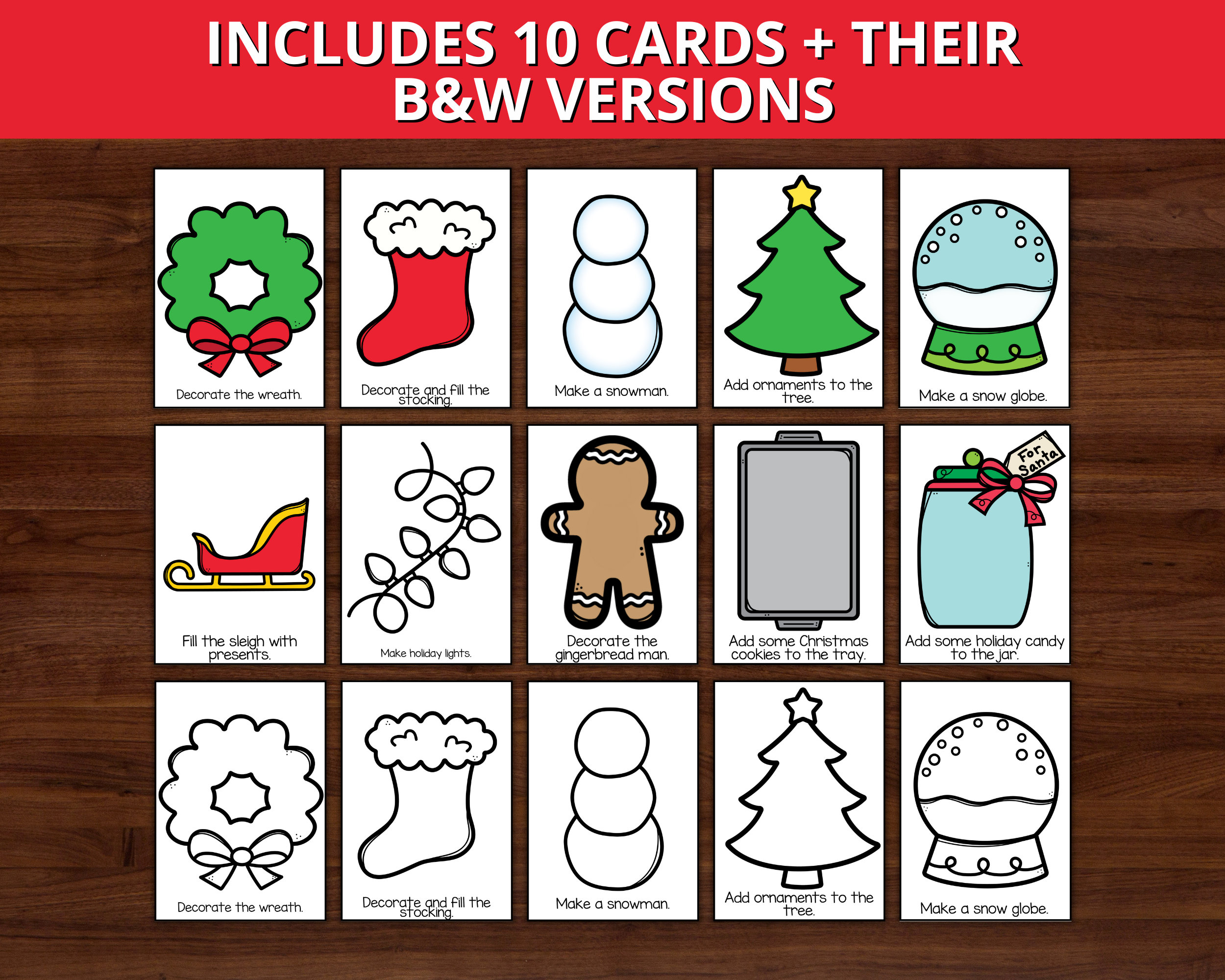 Christmas Play Dough Mats, Printable Play Dough Mats, Christmas ...