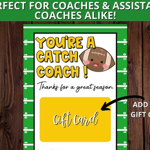 Football Coach Gift Card Holder Coach Thank You Gift - Etsy