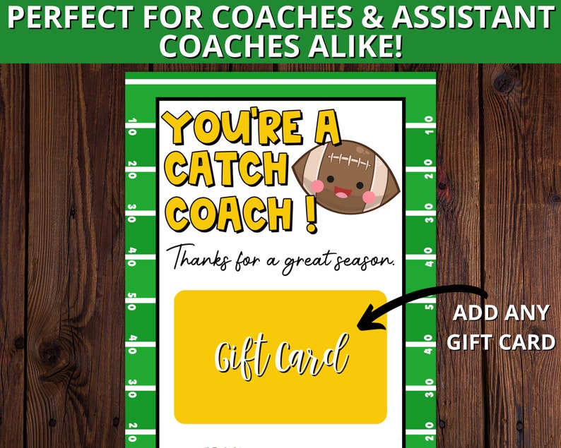 Football Coach Gift Card Holder Coach Thank You Gift - Etsy