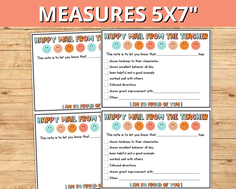 Happy Mail Teacher Communication Notes Teacher Mail Cards - Etsy