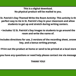 St. Patrick's Day Themed Write the Room Activity, St. Patrick's Day ...
