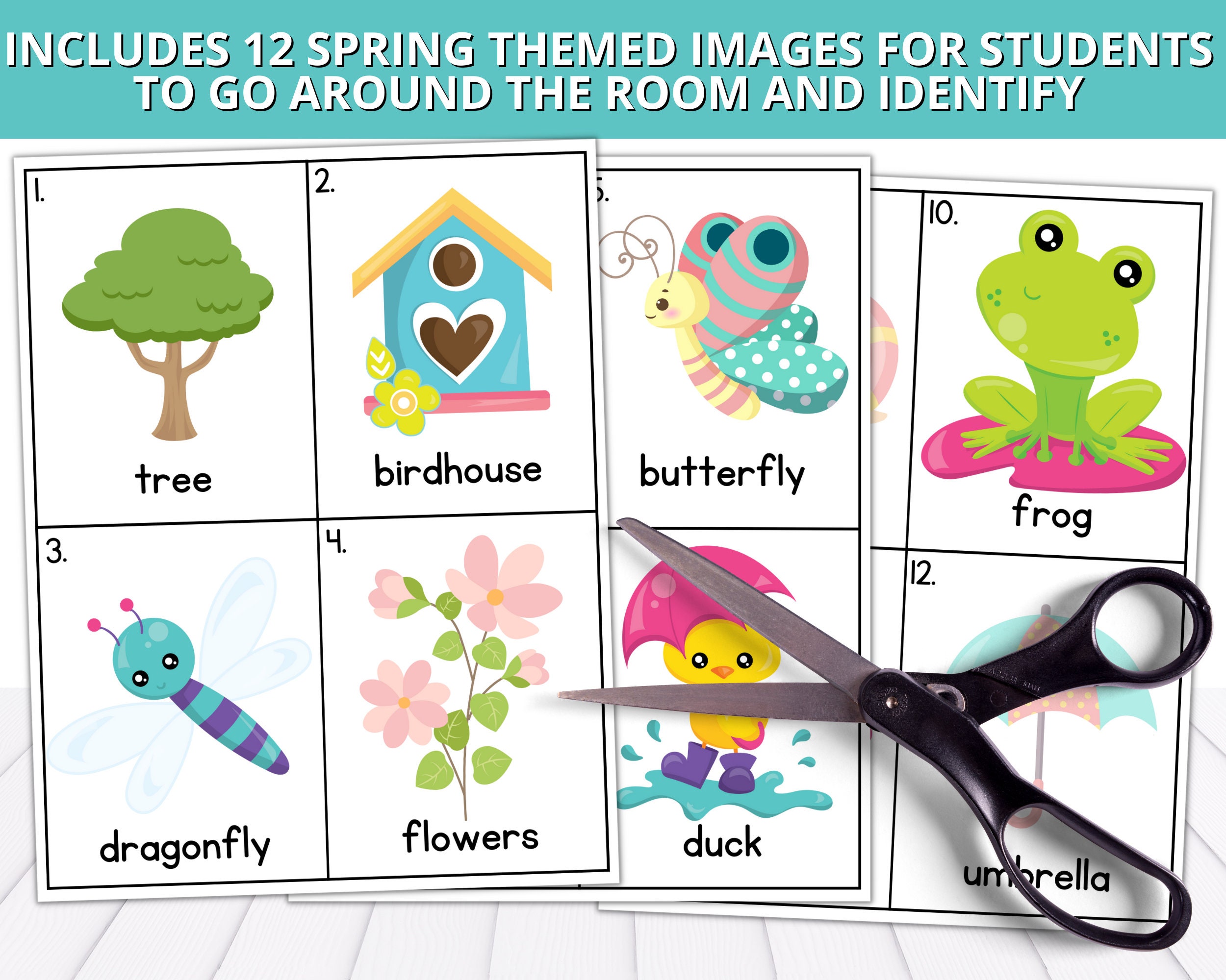 Spring Themed Write the Room Activity Spring Writing Centers - Etsy