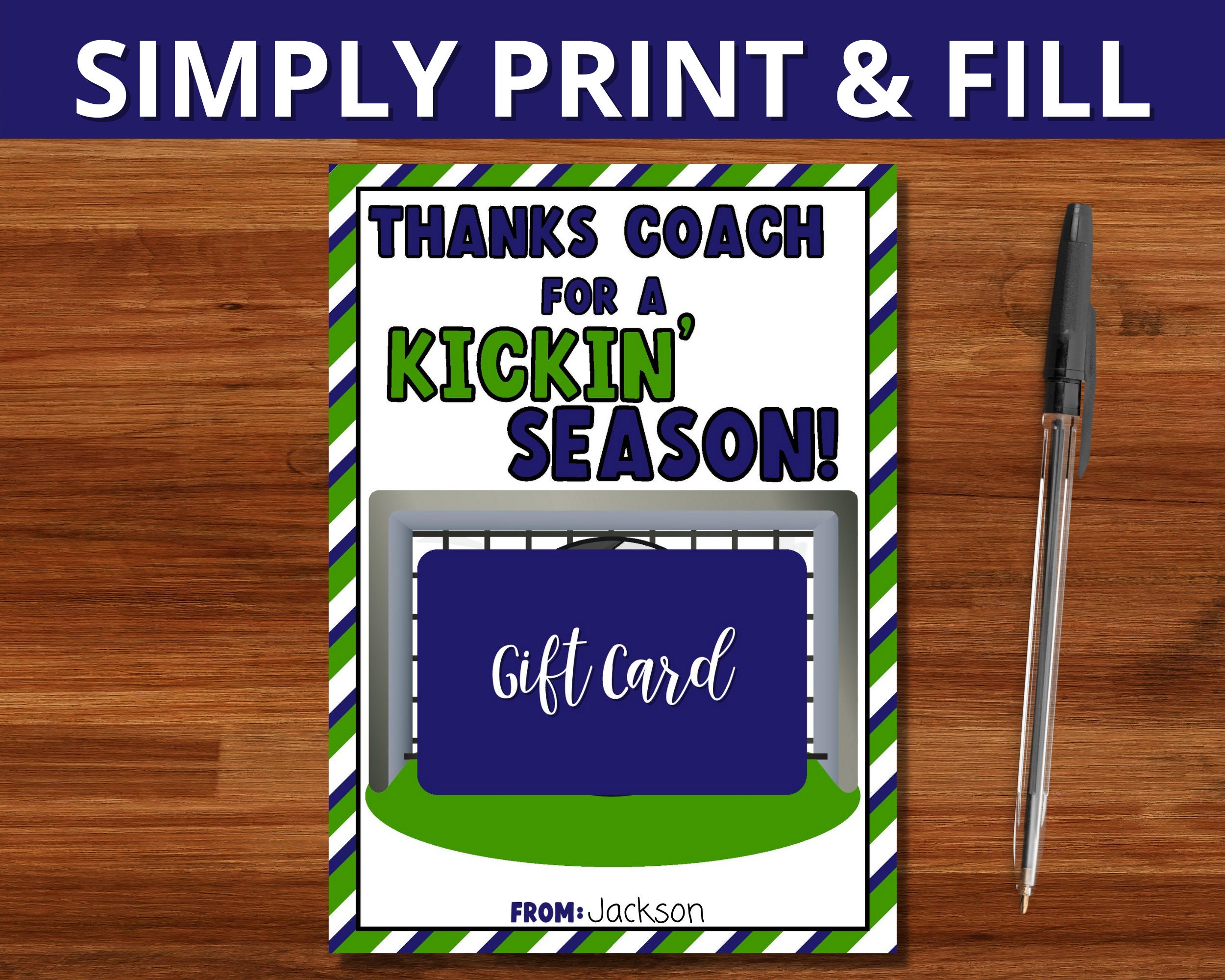 Soccer Coach Gift, Coach Thank You Gift, Soccer Coach End of Season ...