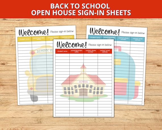 School Sign In Sheet Template Printable