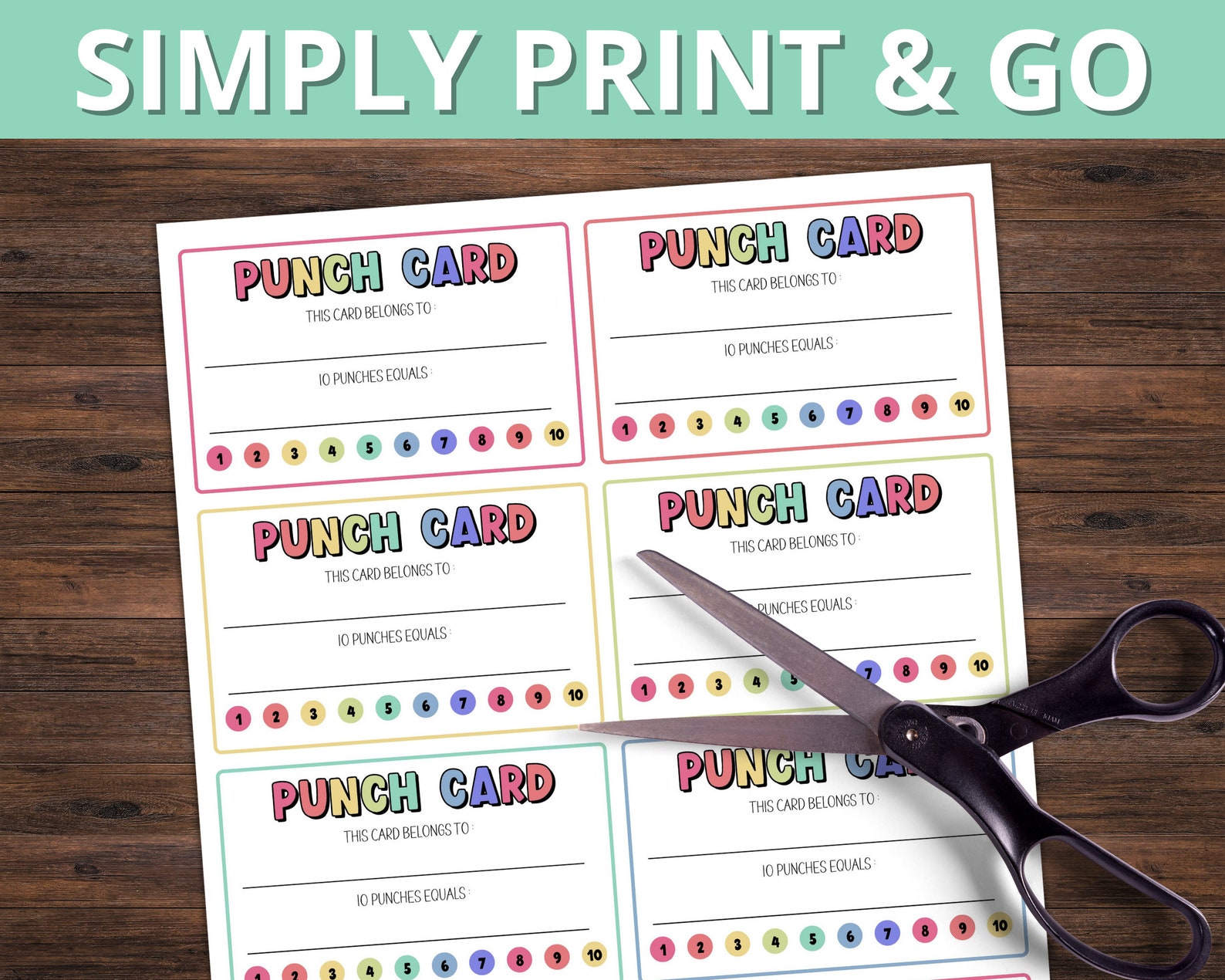 Classroom Reward Punch Cards Student Punch Cards Classroom - Etsy