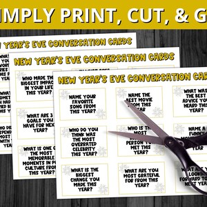 New Year's Eve Conversation Cards New Year's Eve - Etsy