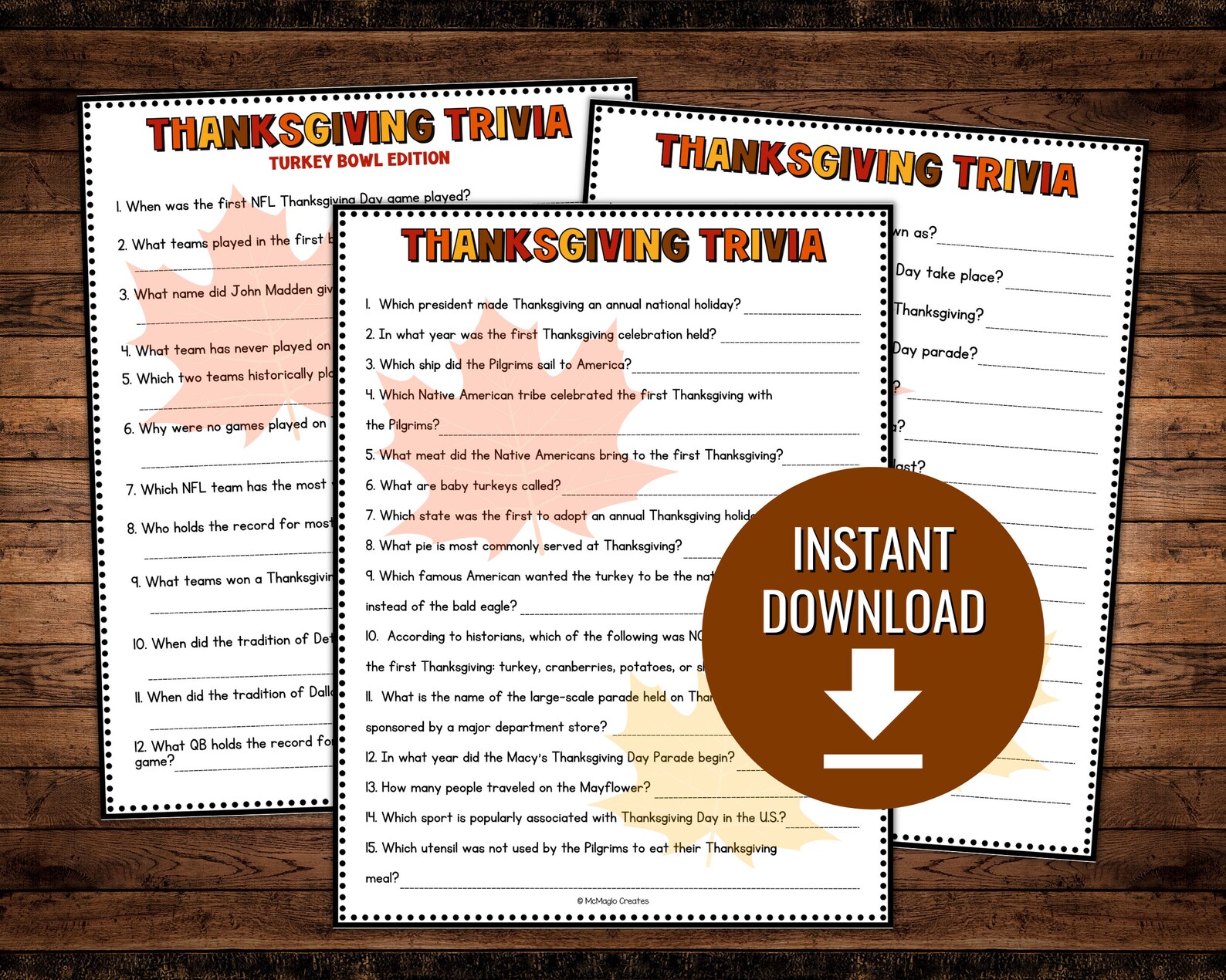 Thanksgiving Trivia Games, Thanksgiving Printable Games, Trivia Game ...