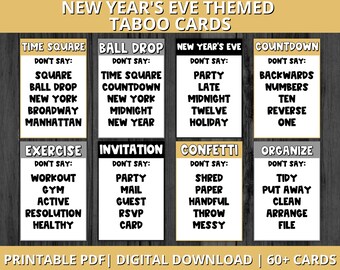Printable New Years Taboo - Etsy