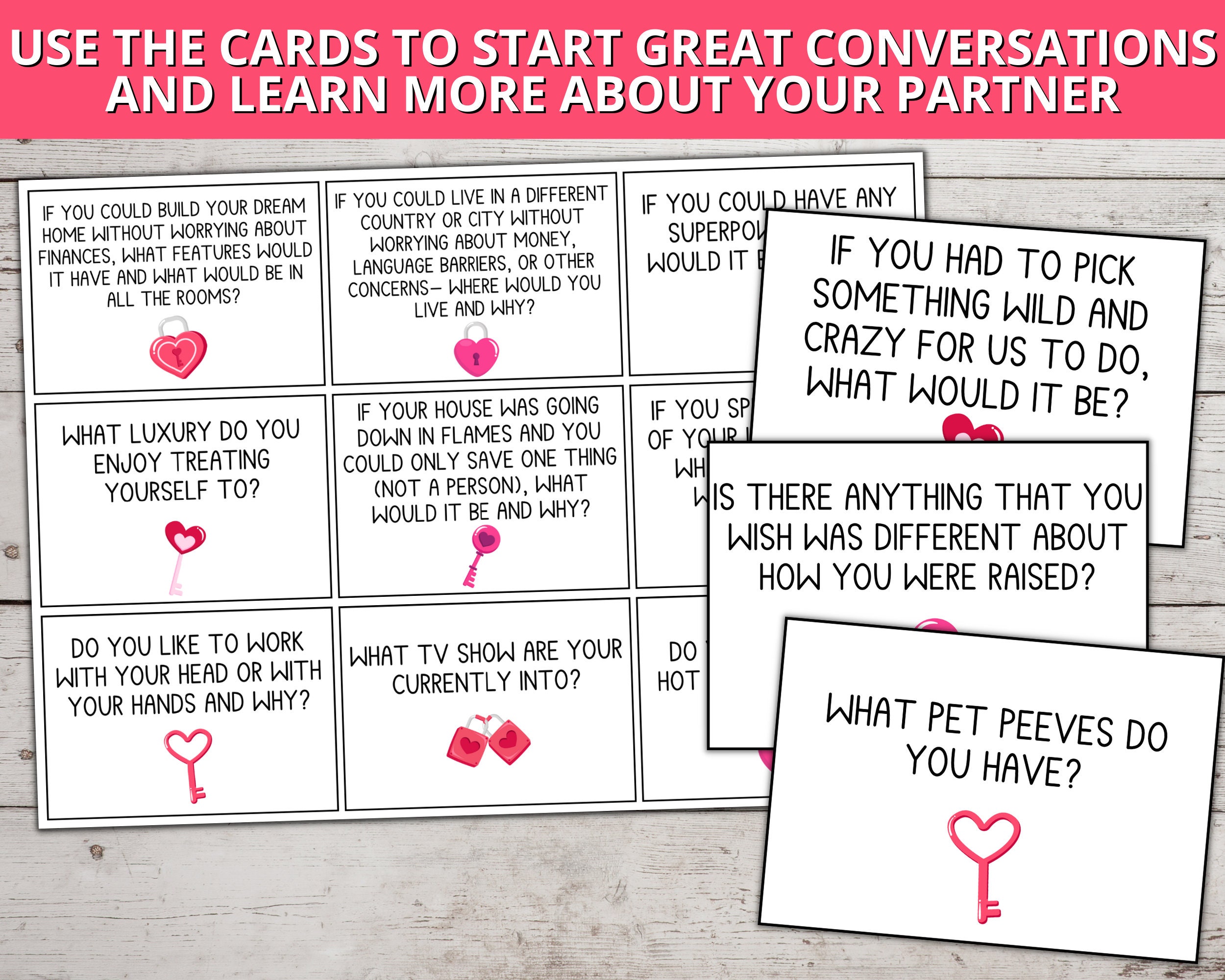 125 Conversation Cards for Couples, Relationship Questions, Couple ...
