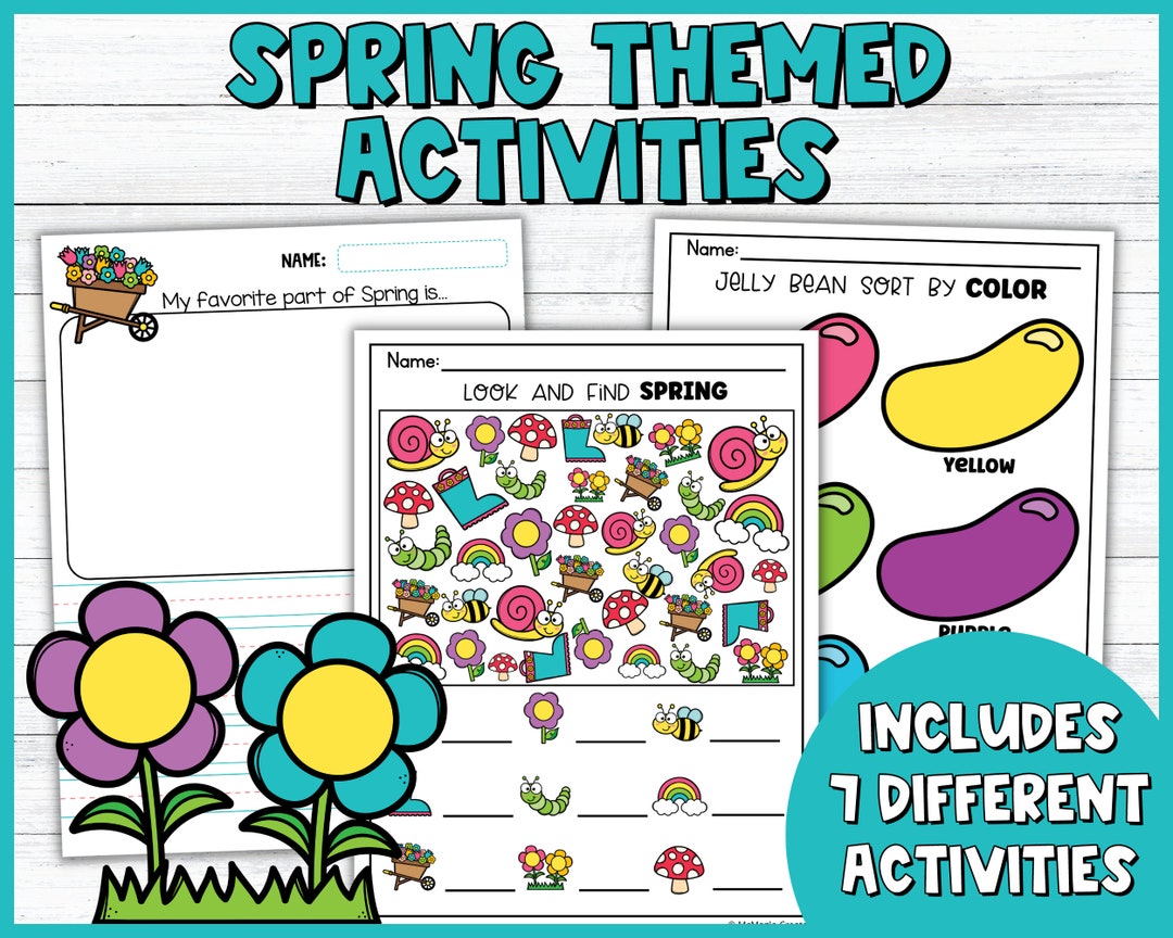 Spring Activities for Kids, Spring Classroom Centers, Look and Find ...