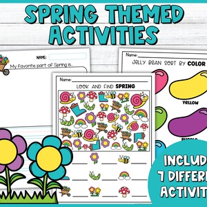 Spring Activities for Kids, Spring Classroom Centers, Look and Find ...