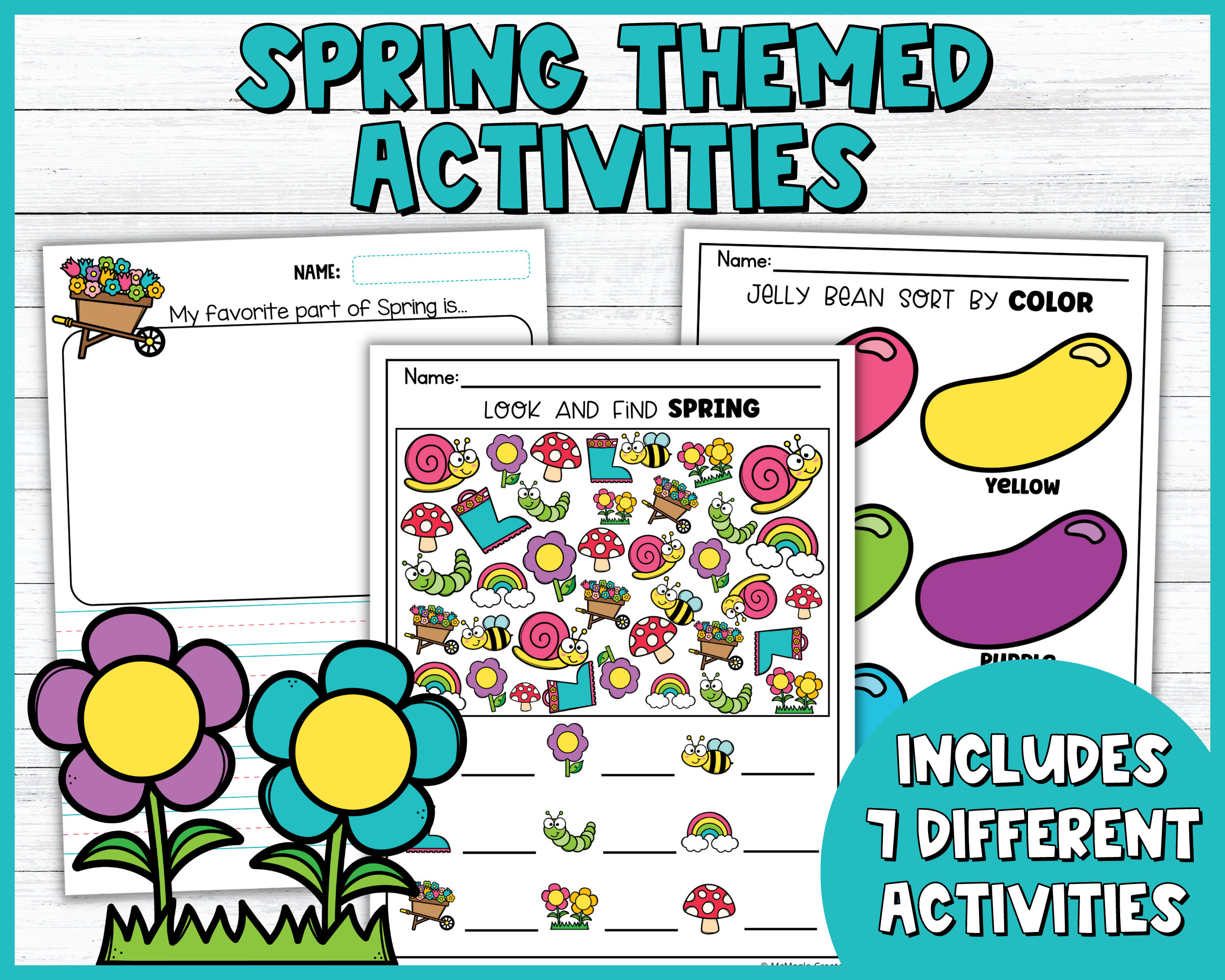 Spring Activities for Kids, Spring Classroom Centers, Look and Find ...