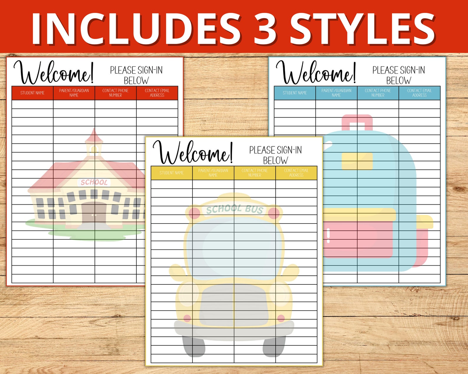 Back to School Open House Sign in Sheet Classroom Sign in - Etsy