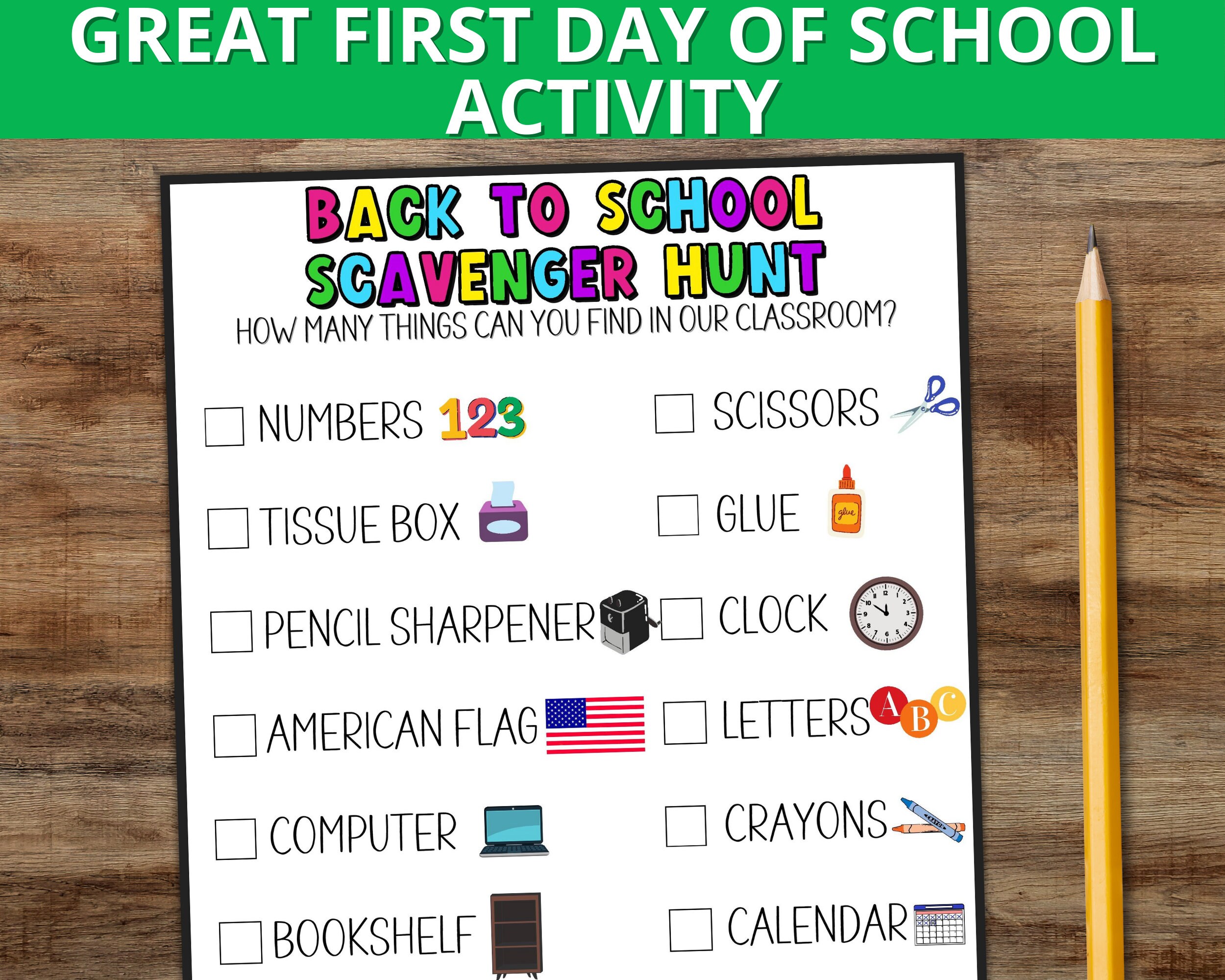 Back to School Scavenger Hunt Classroom Scavenger Hunt - Etsy UK