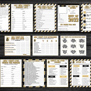 New Year's Eve Party Game Bundle, NYE Party Games, New Year's Eve Party ...