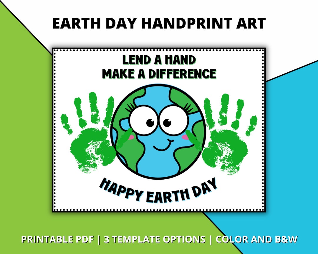 Earth Day Handprint Art, Earth Day Activity, Earth Day Printables for ...