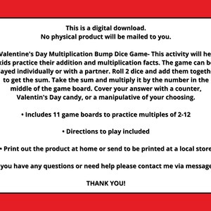 Valentine's Day Multiplication Bump Game, Valentine Classroom Activity ...