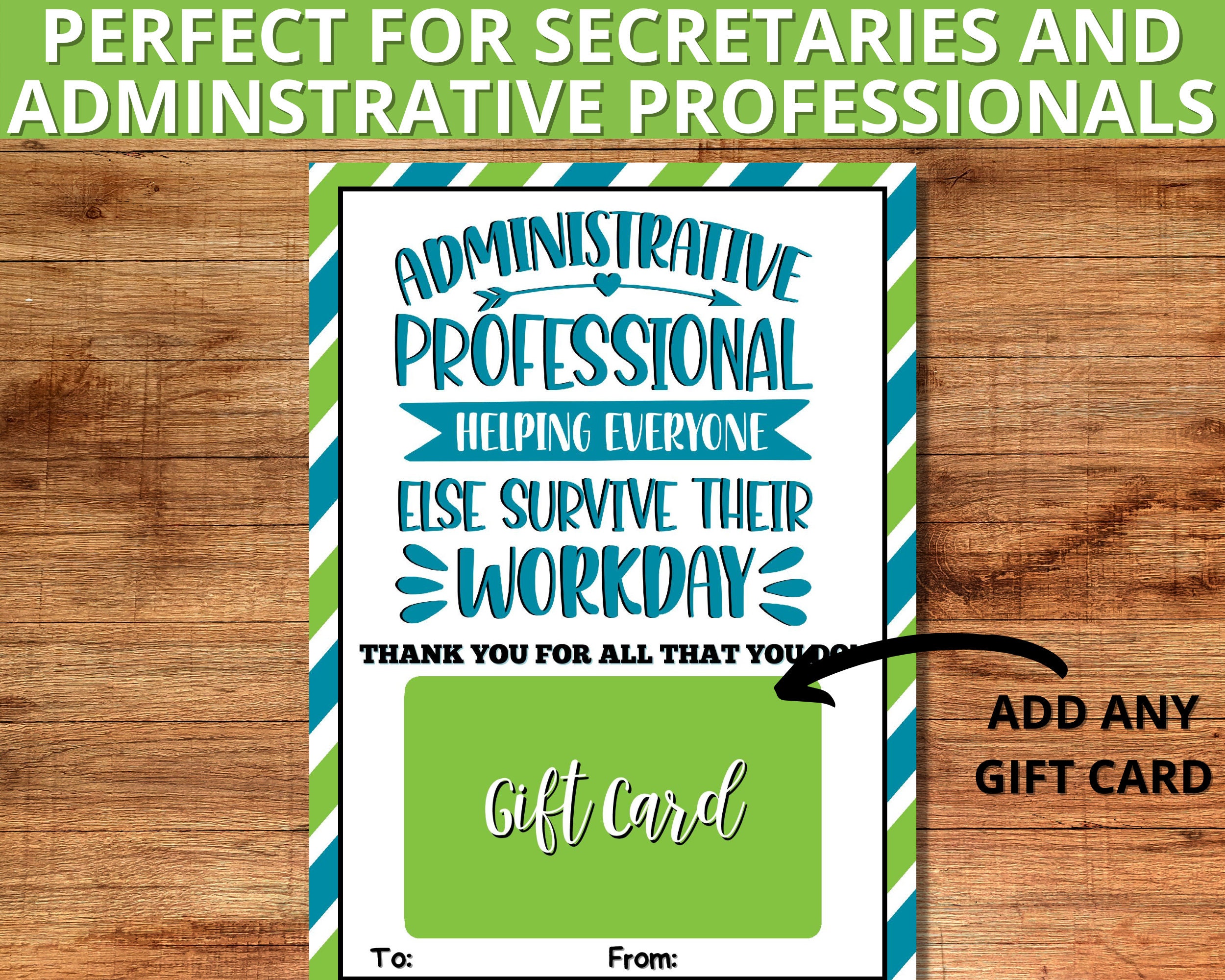 Administrative Professional's Day Gift Card Holder | Etsy