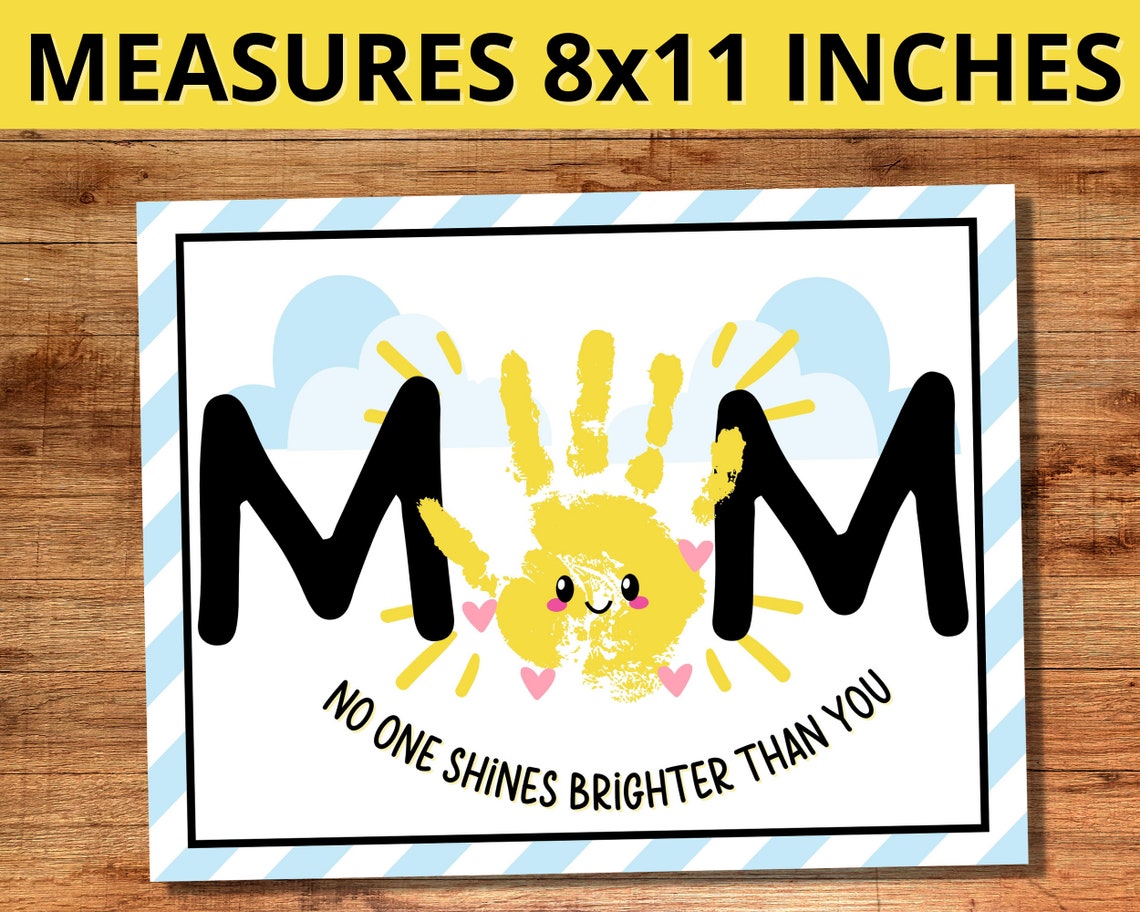 Mother's Day Handprint Art Keepsake Printable - Etsy