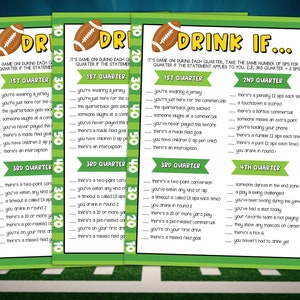 Football Drink If Game, Adult Drinking Game for Football Party - Etsy