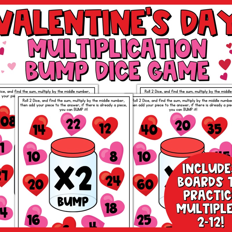Valentine Day Math - Etsy