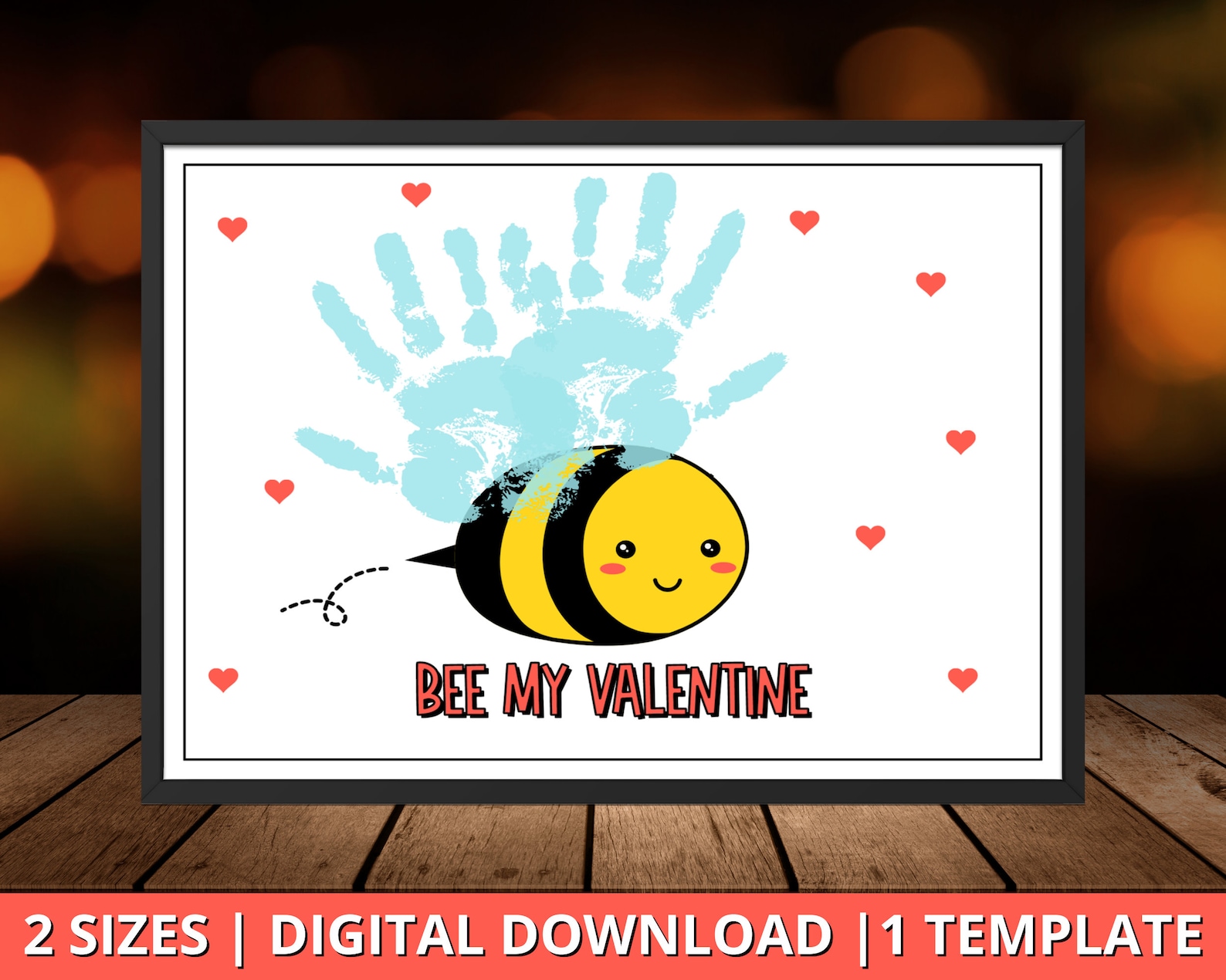 Valentine's Day Handprint Art, Valentine's Day Handprint Keepsake ...