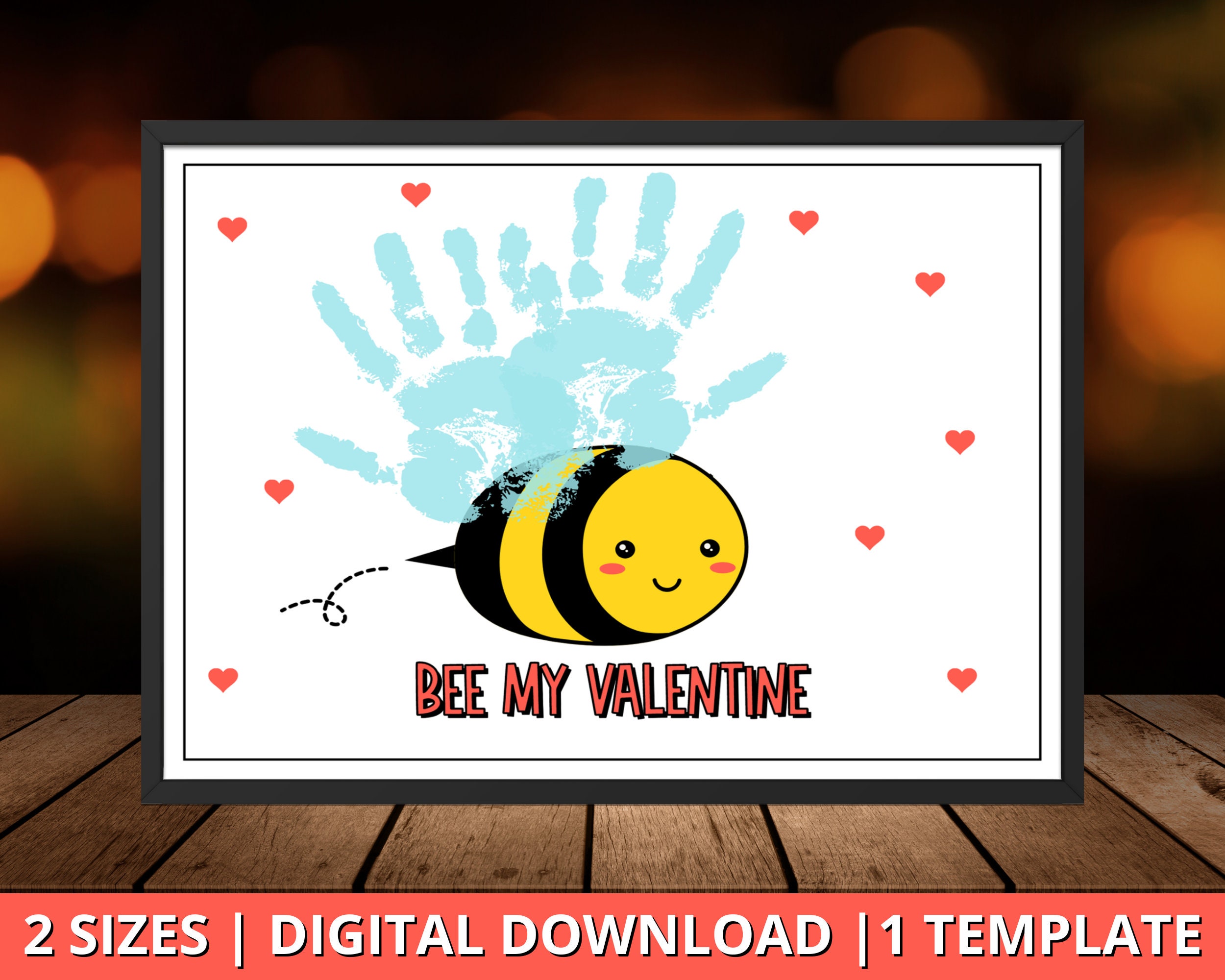 Valentine's Day Handprint Art, Valentine's Day Handprint Keepsake ...