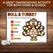 Roll a Turkey Game, Thanksgiving Games for Kids, Kids Table Game ...