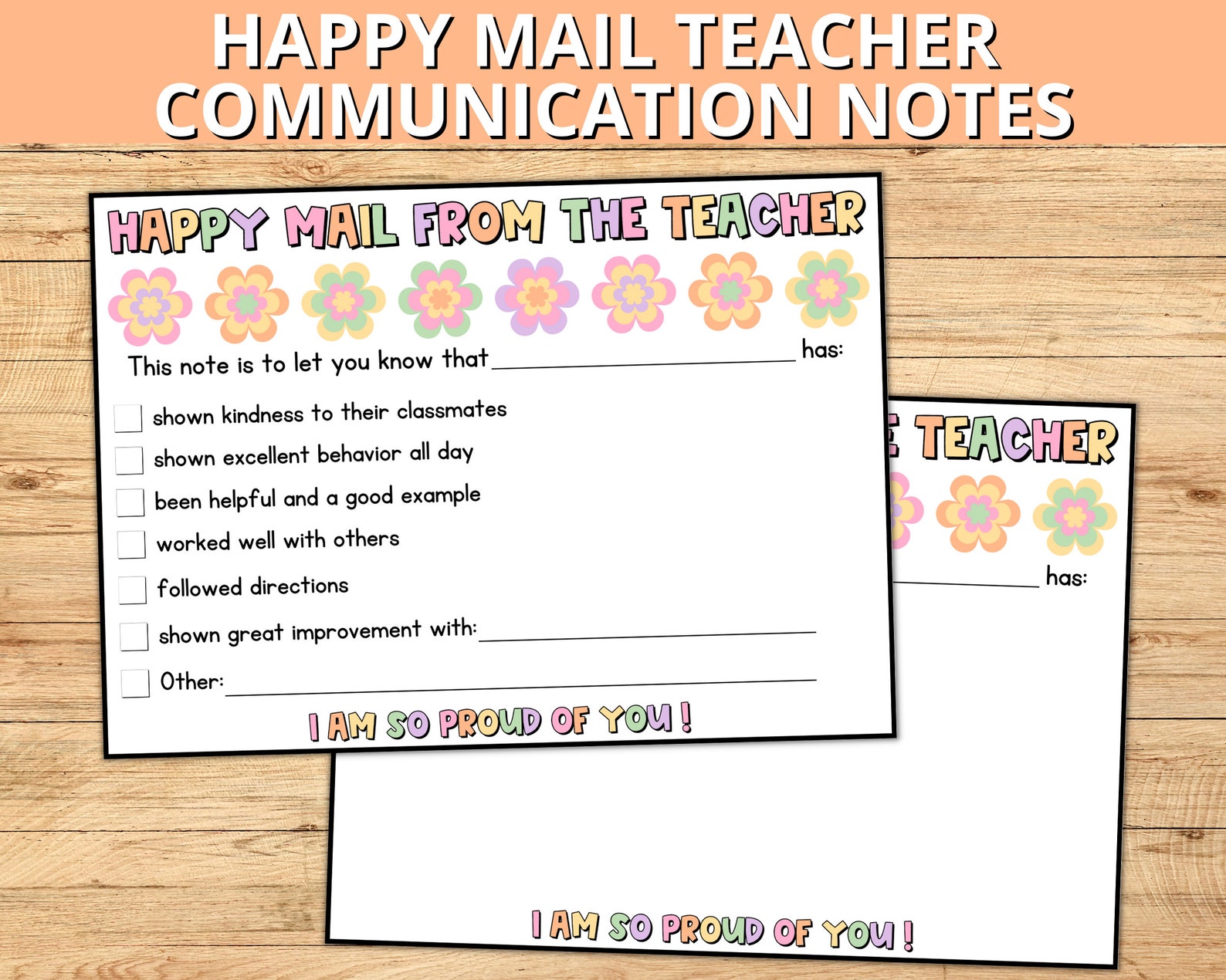 Happy Mail Teacher Communication Notes, Teacher Mail Cards, Note From ...