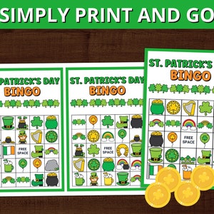 St. Patrick's Day Bingo Game, St. Patrick's Day Classroom Bingo, St ...
