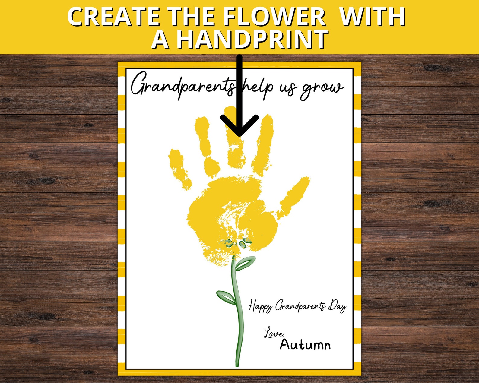 Grandparents Day Handprint Art, Grandparents Day Keepsake, Daycare ...