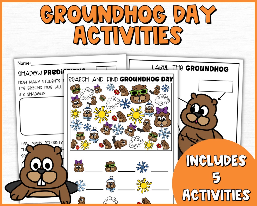 Groundhogs Day Activity, February 2nd Printables, Printable Groundhog ...