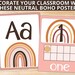 Neutral Boho Alphabet and Number Posters Boho Classroom Décor - Etsy