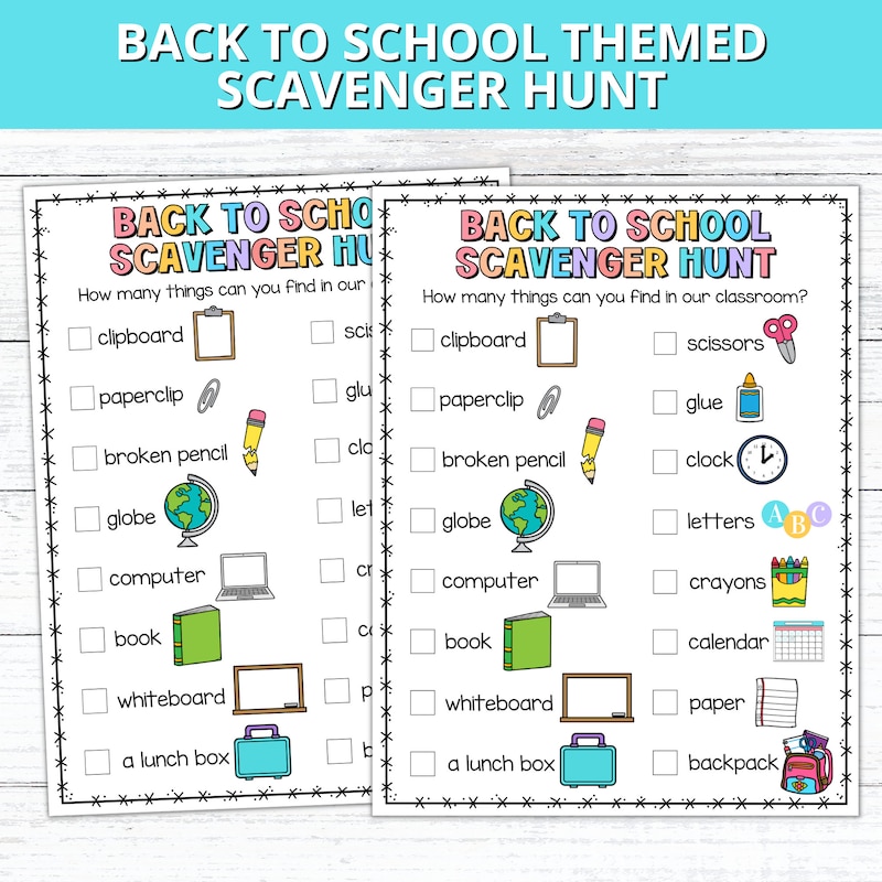 Classroom Scavenger Hunt Printable - Etsy