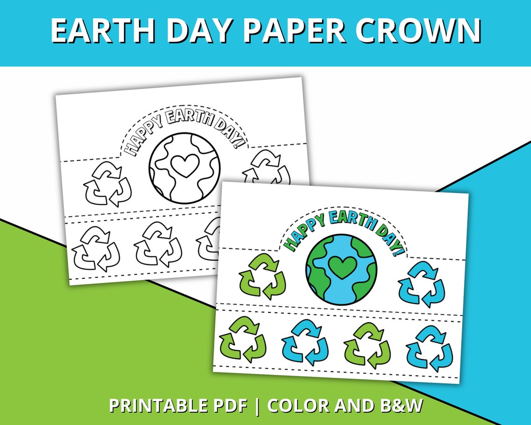 Earth Day Paper Crown Activity, Earth Day Hat, Earth Day Activity - Etsy