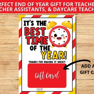 End of School Year Gift for Teachers Printable, Teacher Thank You Card ...