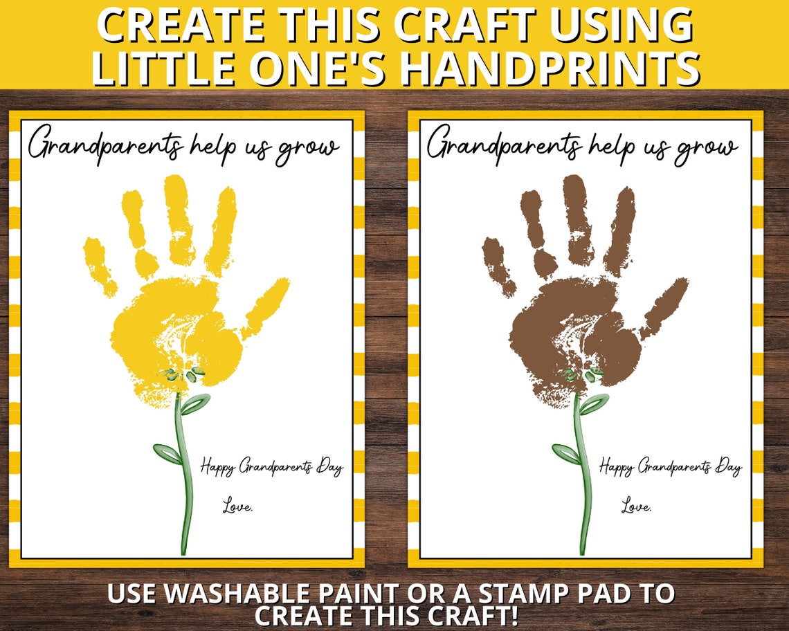 Grandparents Day Handprint Art Grandparents Day Keepsake - Etsy