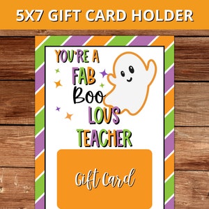 Halloween Teacher Gift Card Holder, Halloween Gift Card Holder ...