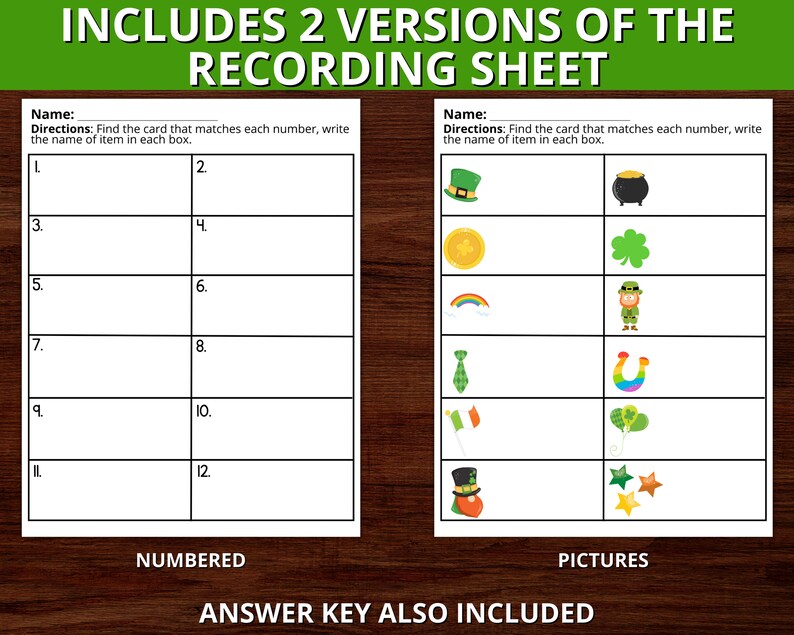 St. Patrick's Day Themed Write the Room Activity, St. Patrick's Day ...