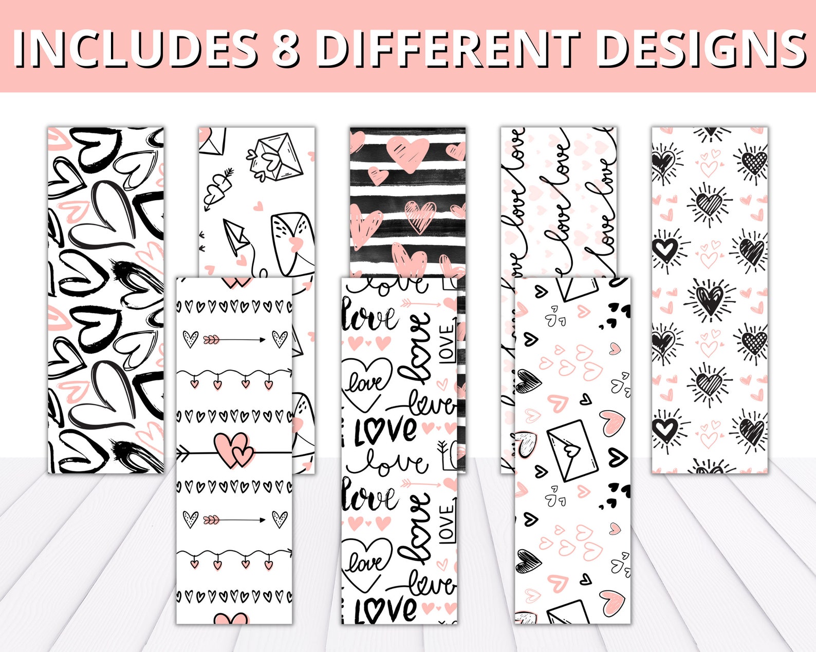 Valentine's Day Bookmarks, Valentine's Day Gift for Students, Printable ...