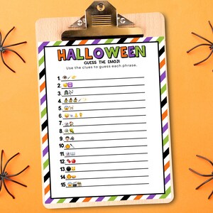 Halloween Guess the Emoji Game Halloween Activities - Etsy