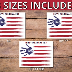 Flag Handprint Art for Memorial Day, Memorial Day Activities for Kids ...