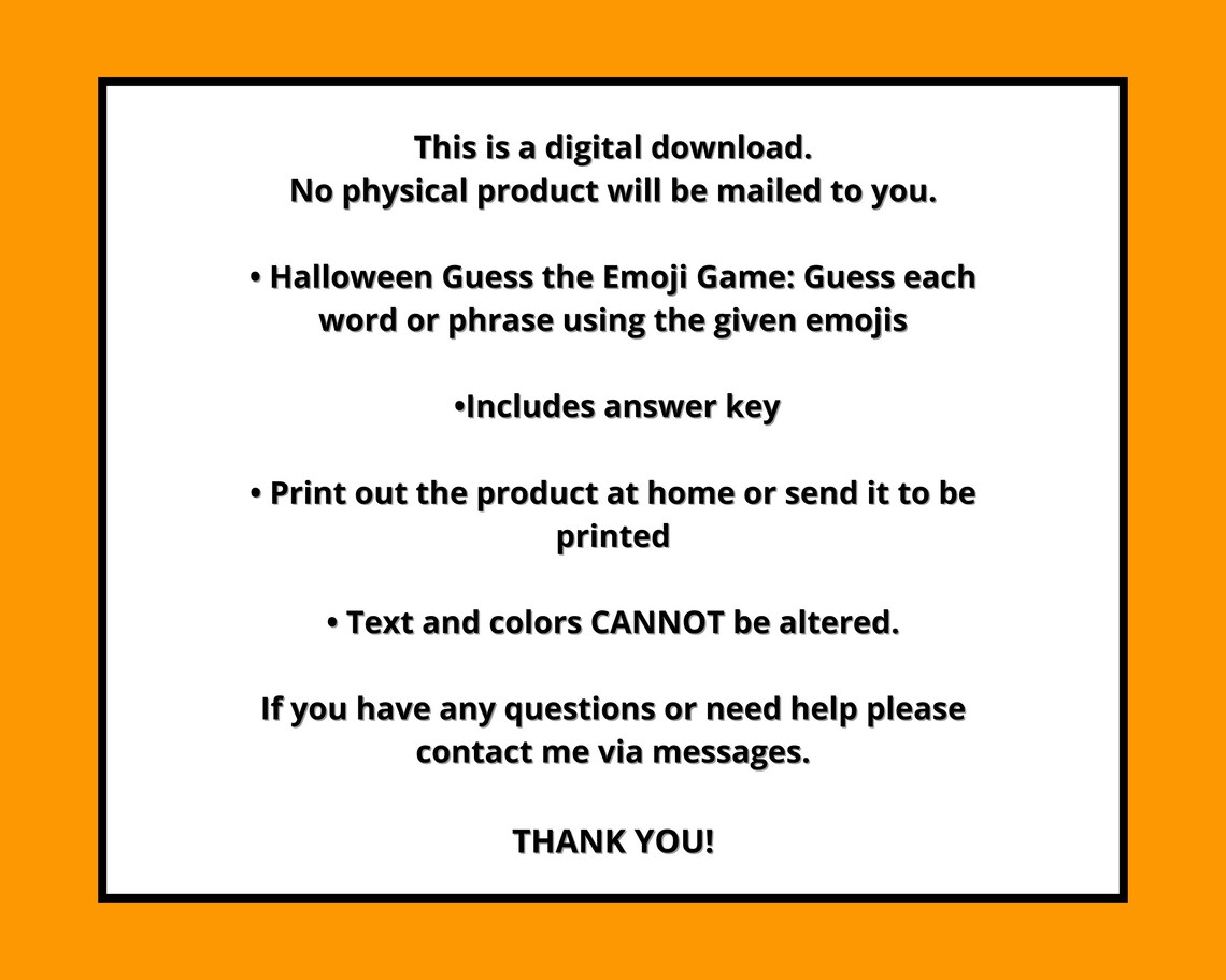 Halloween Guess the Emoji Game Halloween Activities - Etsy