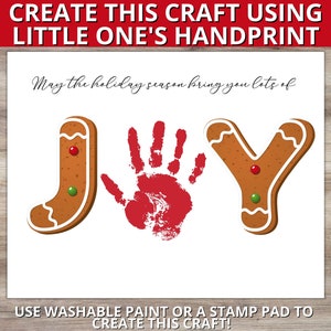 Christmas Handprint Art, Holiday Handprint Keepsake, Toddler Preschool ...