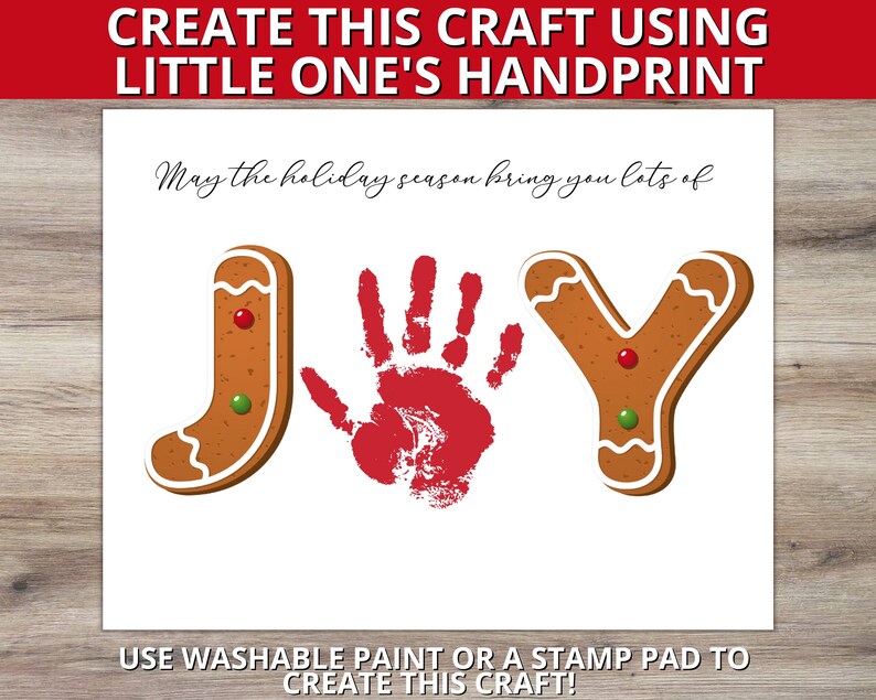 Christmas Handprint Art, Holiday Handprint Keepsake, Toddler Preschool ...